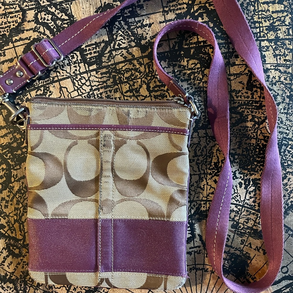 Purple Coach Crossbody Bag - Gem